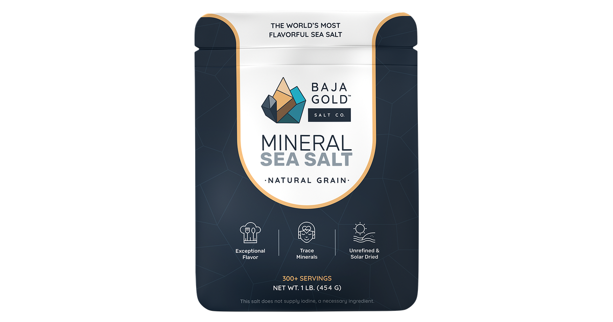 Baja Gold Salt Co. Mineral Sea Salt, Natural Grain - Azure Standard