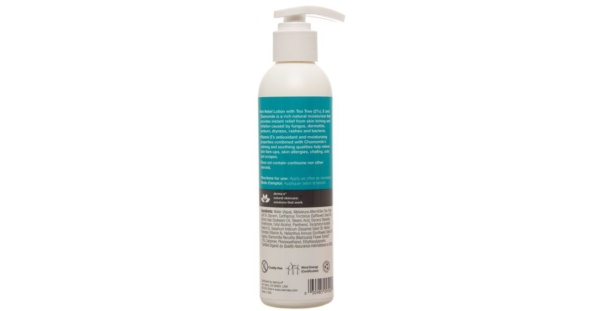Derma E Itch Relief Lotion With Tea Tree And E Azure Standard
