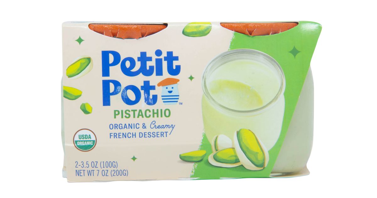 Petit Pot Custard Pudding Cups, Pistachio, In Glass, Organic - Azure ...