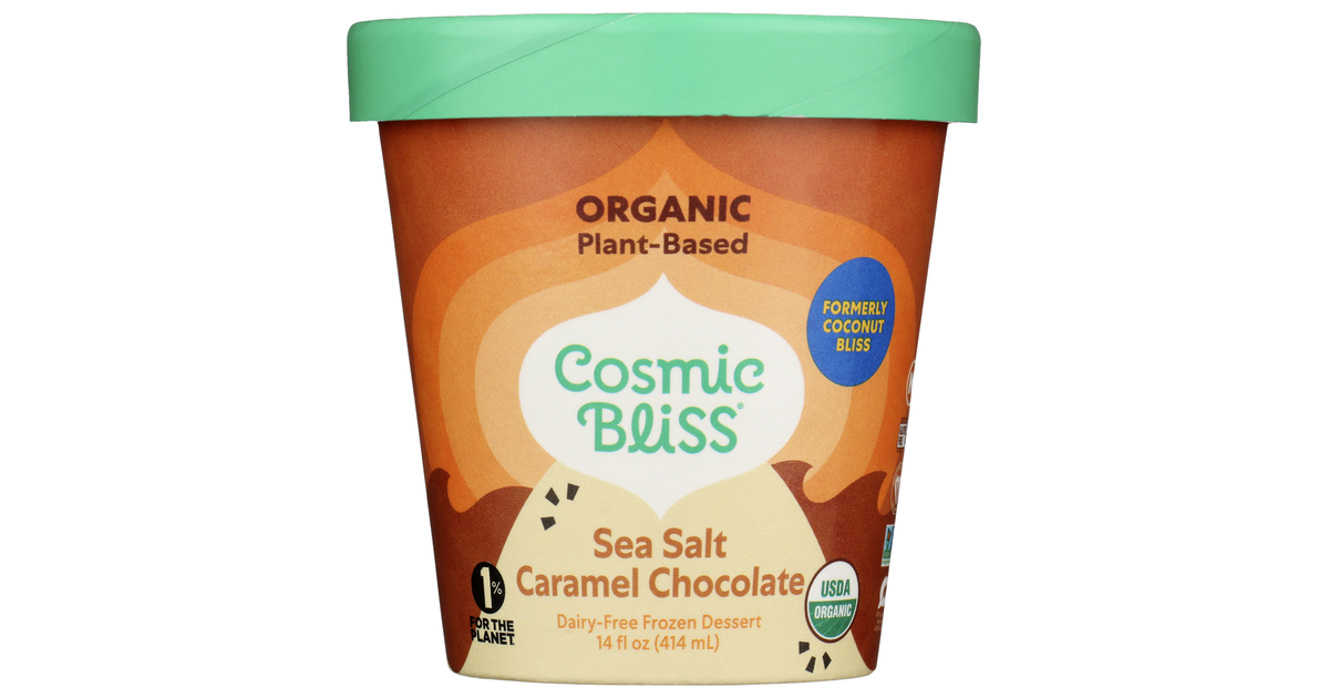 Cosmic Bliss Coconut Ice Cream, Sea Salt Caramel & Chocolate, GF ...