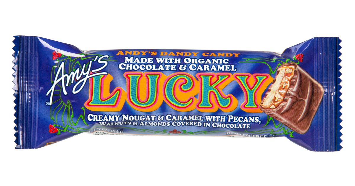 Amy's Lucky Candy Bar Creamy Nougat & Caramel, Organic - Azure Standard