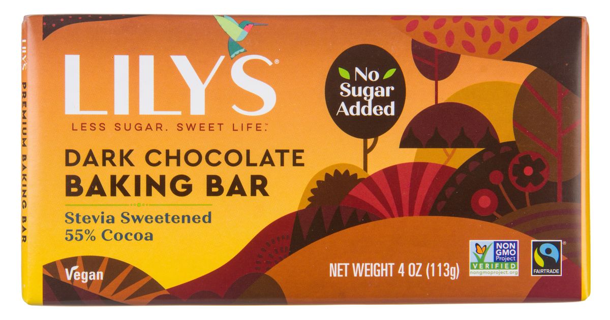 @@Lily's Baking Bar, 55%, Premium, Dark Chocolate, Stevia Sweet - Azure ...