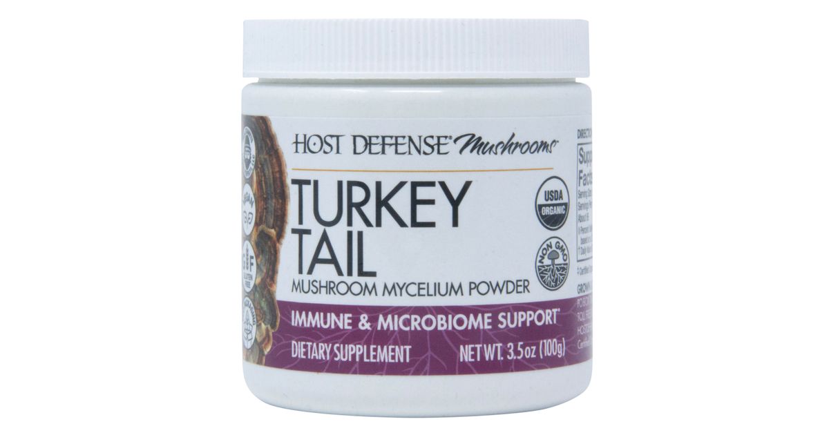 Host Defense Mushrooms Turkey Tail Mushroom Mycelium Powder, Organic ...