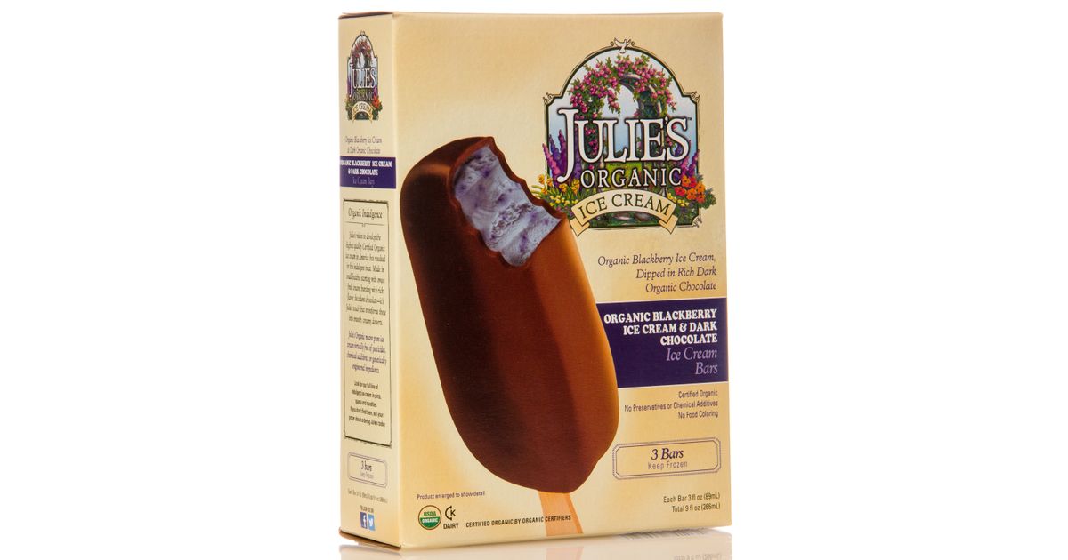 @@Julie's Ice Cream Blackberry Ice Cream Bar, Frozen, Organic - Azure ...