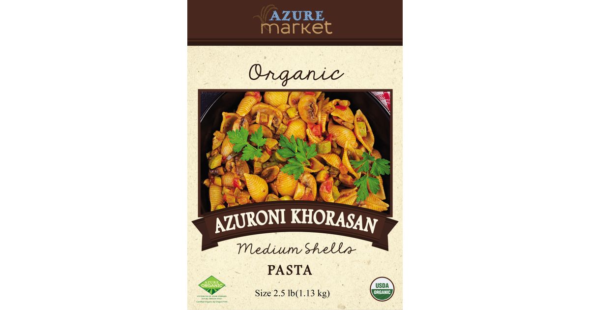 Azure Market Organics Medium Shells Azuroni Khorasan Pasta, Organic ...