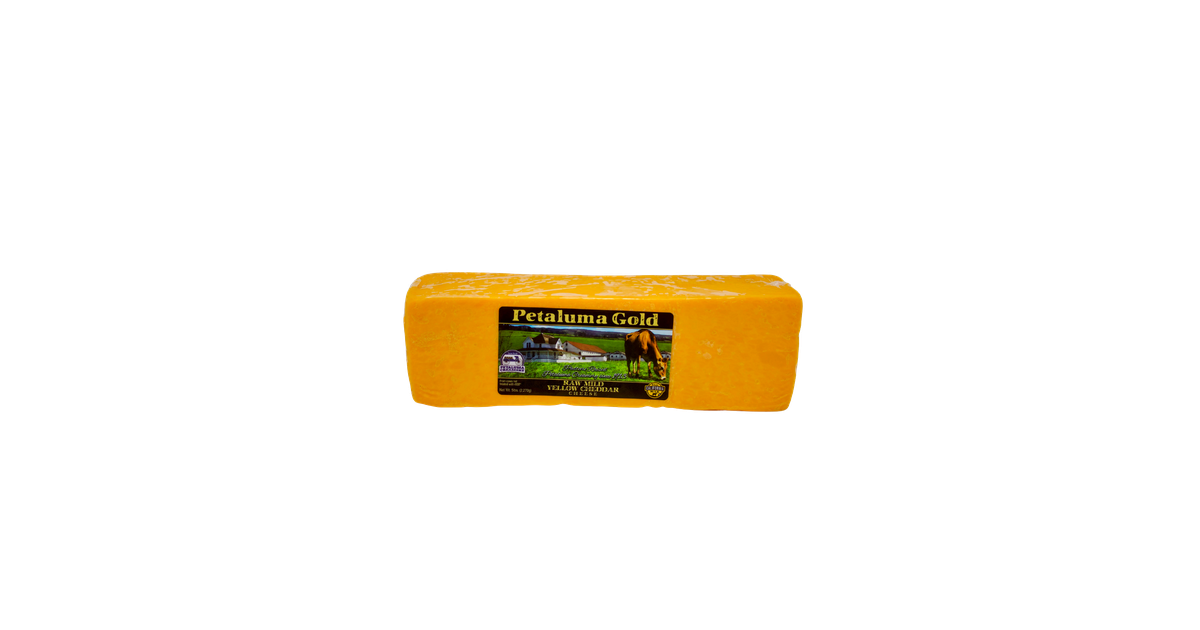 Petaluma Gold Yellow Mild Cheddar Cheese, Raw, Grass-fed, Random Weight ...