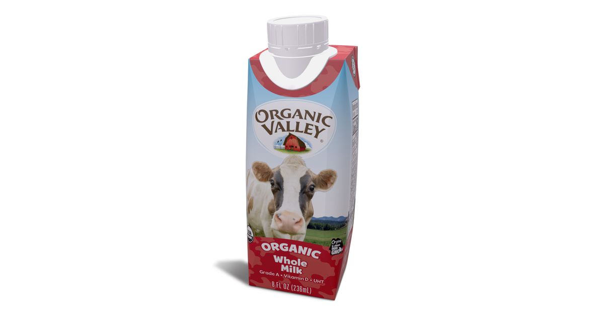 Organic Valley Whole Milk Single Serve, Shelf Stable, Organic - Azure ...