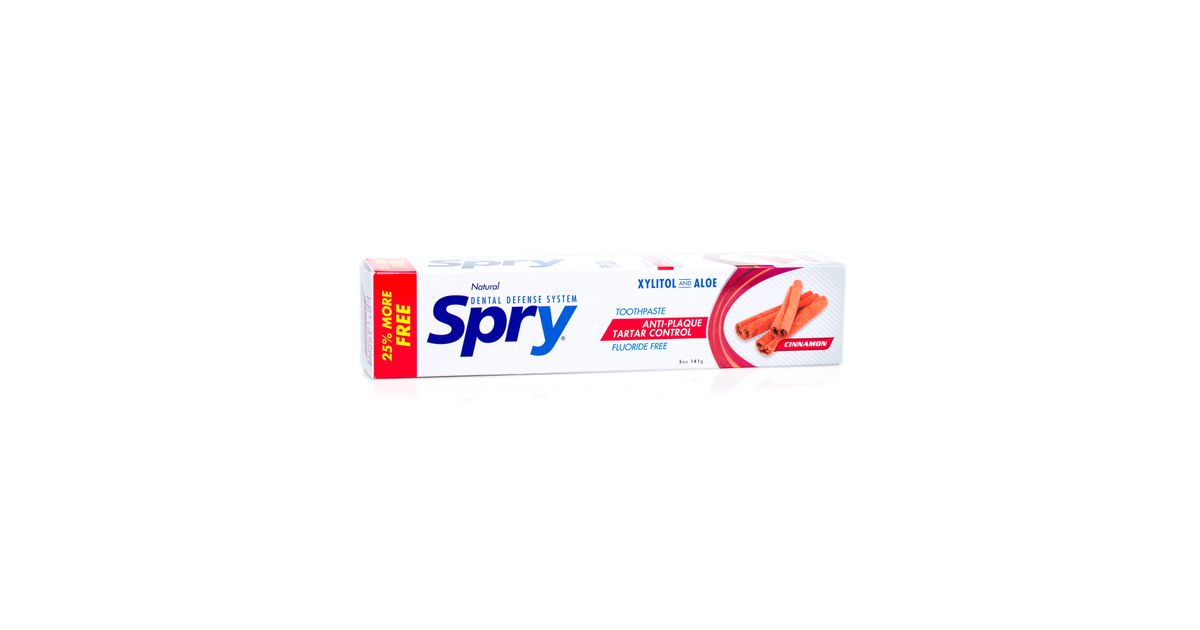 Spry Xylitol Toothpaste, Fluoride Free, Cinnamon - Azure Standard
