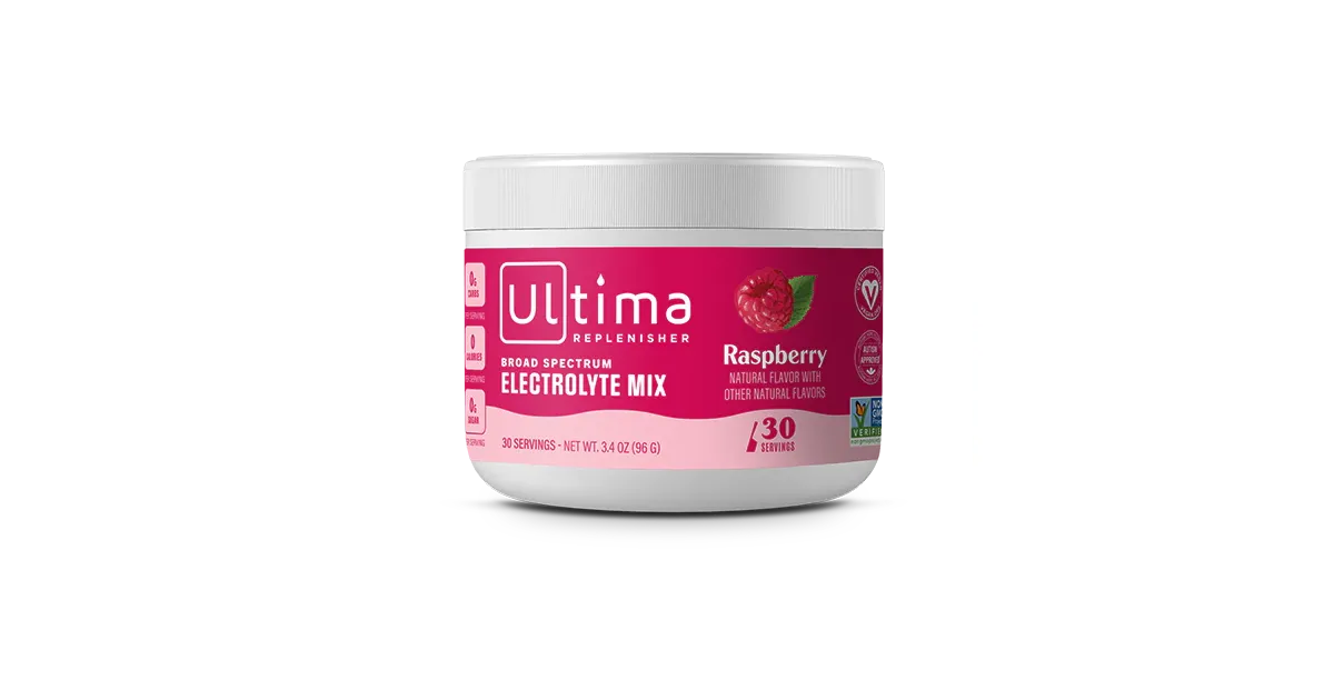 Ultima Replenisher Electrolyte Hydration Powder, Raspberry - Azure Standard