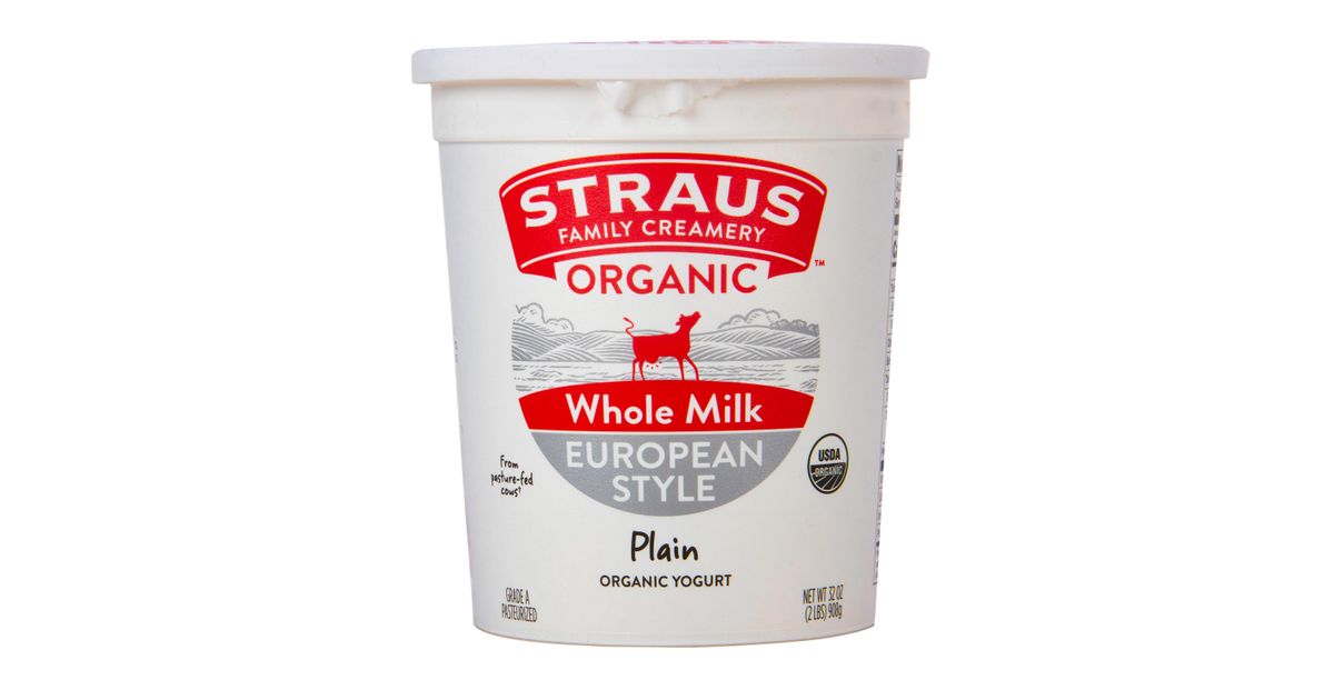 Straus Family Creamery Yogurt, Plain, Whole Milk, Organic - Azure Standard