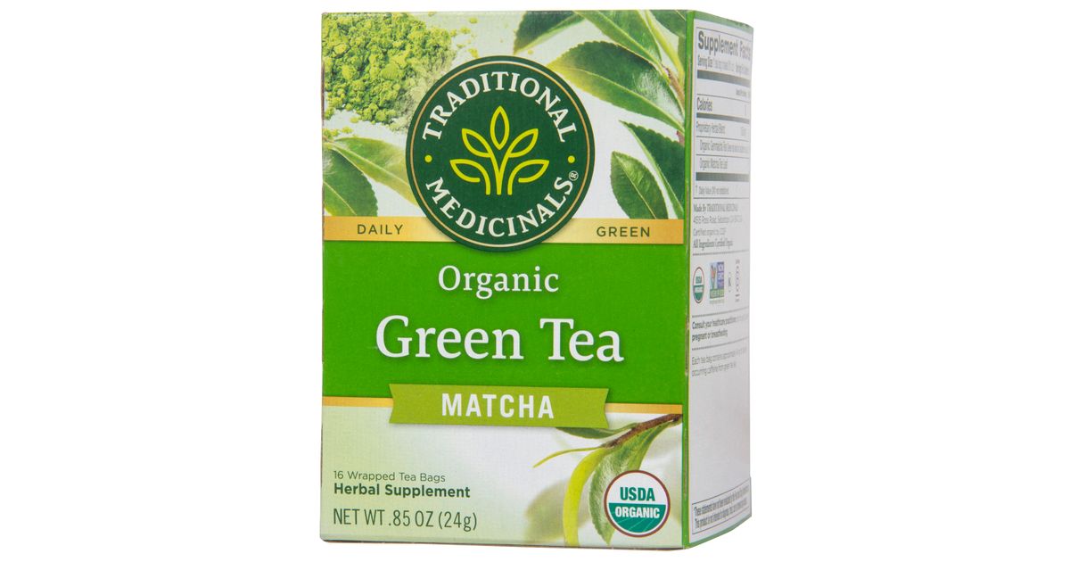 Traditional Medicinals Green Tea Matcha with Toasted Rice, Organic ...