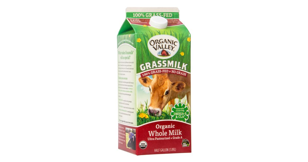 Organic Valley Whole Milk, Grass-fed, Ultra Pasteurized, Organic ...