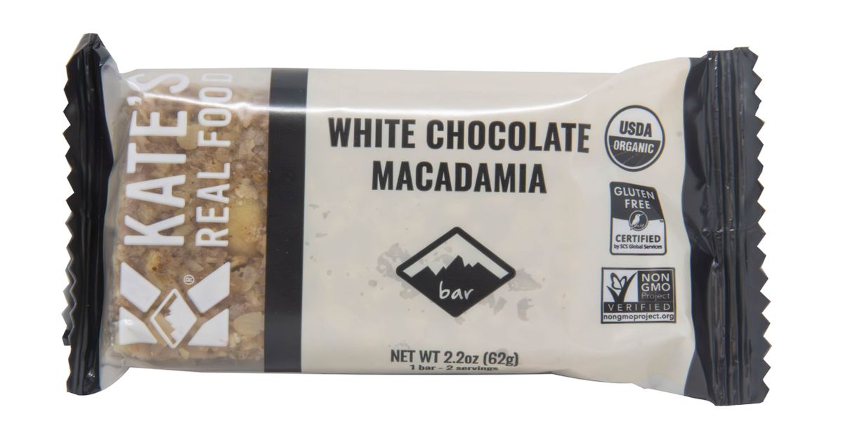 Kate's Real Food Energy Bar, White Chocolate Macadamia, Organic - Azure ...
