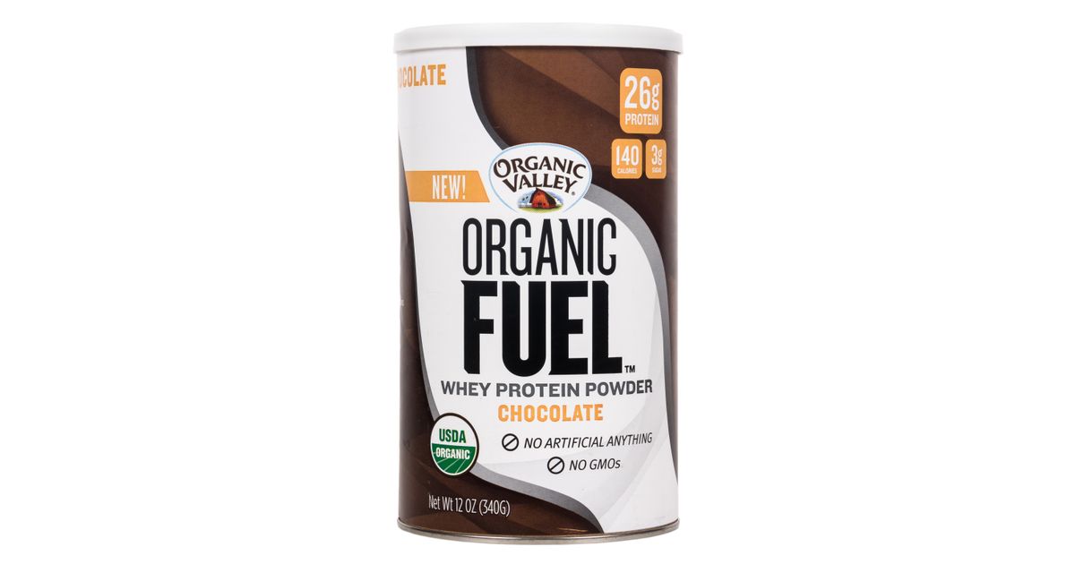 Organic Valley Whey Protein Powder, Fuel, Chocolate, Organic - Azure ...