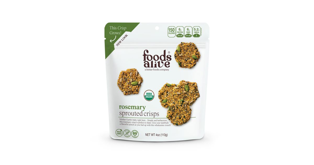 Foods Alive Crisp Crackers, Rosemary, Organic - Azure Standard