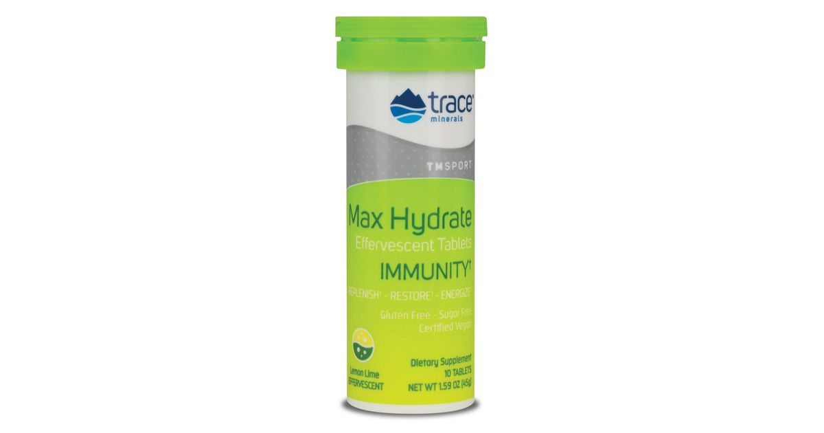 Trace Minerals Max-Hydrate Immunity Tablets, Lemon Lime - Azure Standard