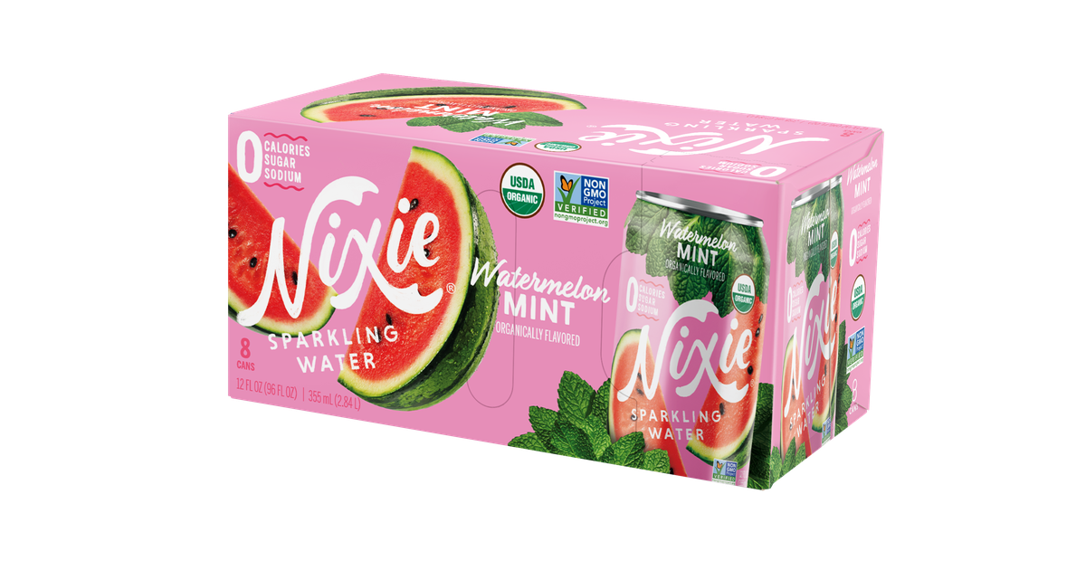 Nixie Sparkling Water, Watermelon Mint, Organic - Azure Standard