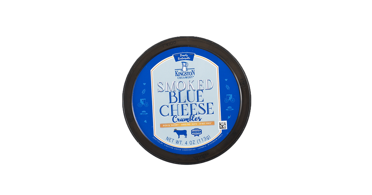 Kingston Creamery Smoked Blue Cheese Crumbles - Azure Standard