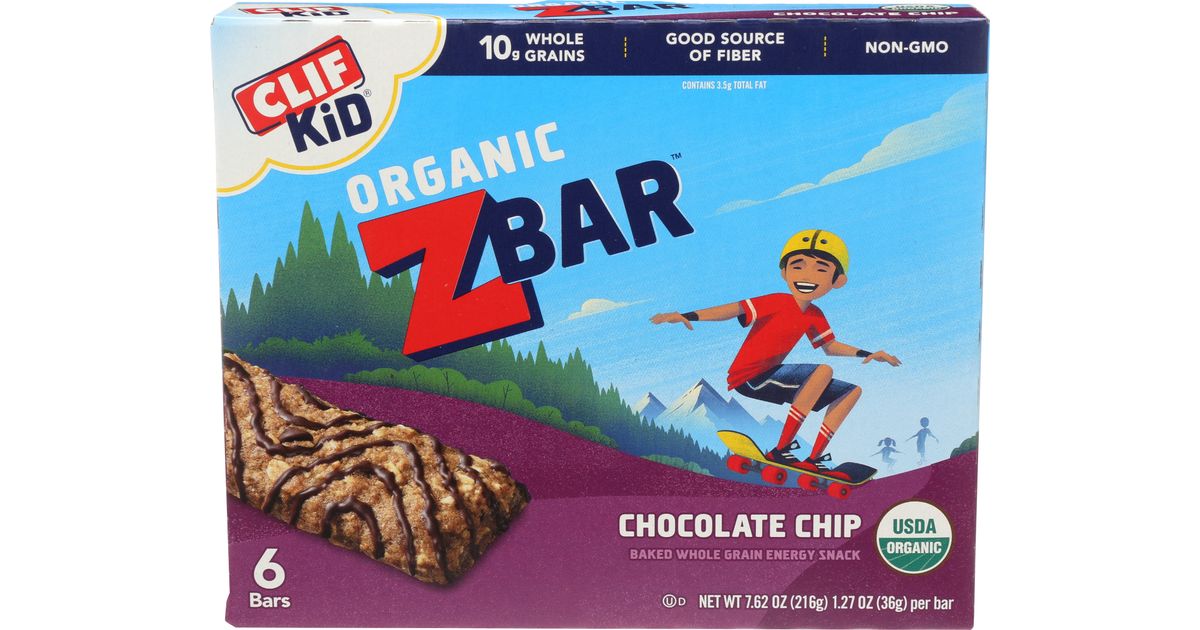 @@Clif Bar Clif Kid Z Bar, Chocolate Chip, Organic - Azure Standard
