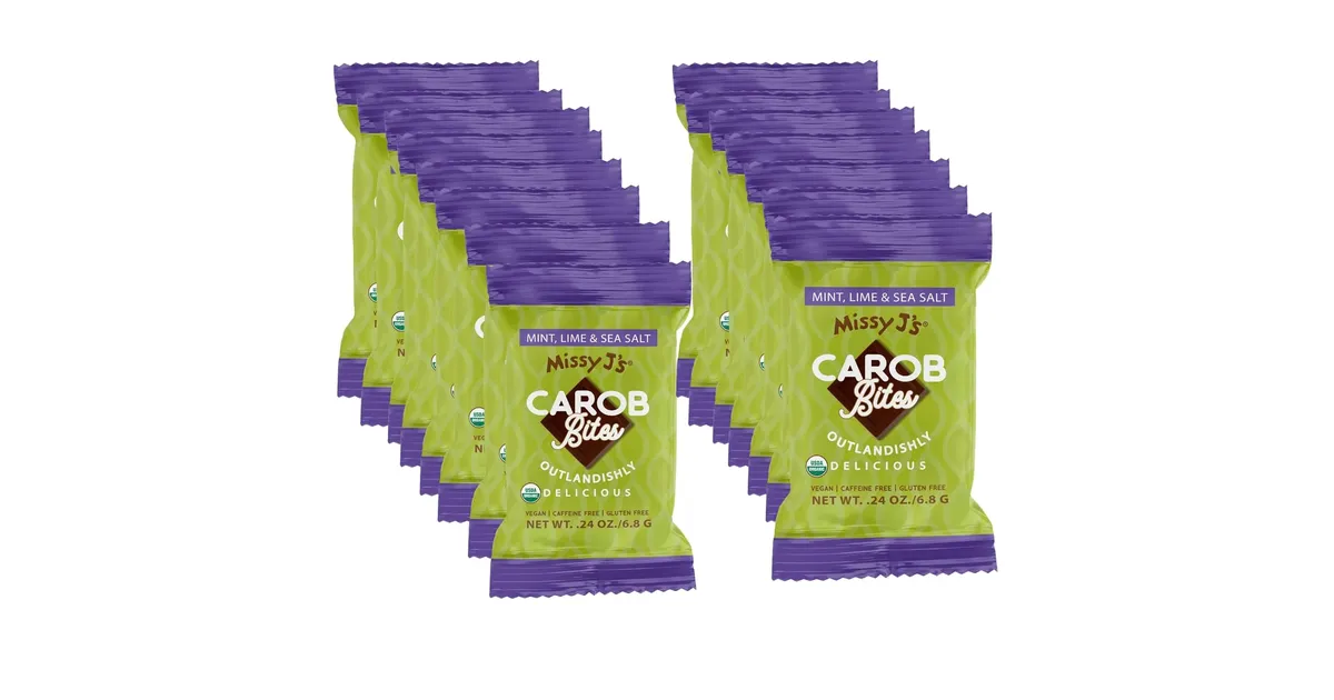 Missy J's Carob Mint, Lime, Sea Salt Mini Bites, Organic - Azure Standard