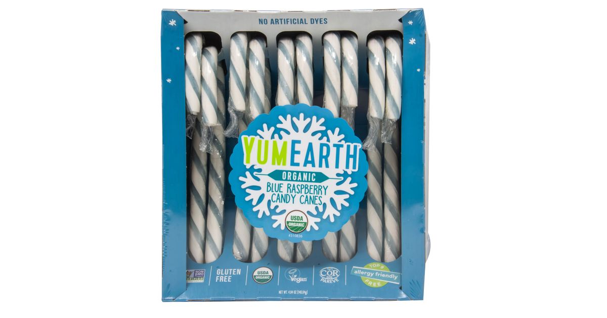 Yum Earth Candy Canes, Blue Raspberry, Organic - Azure Standard