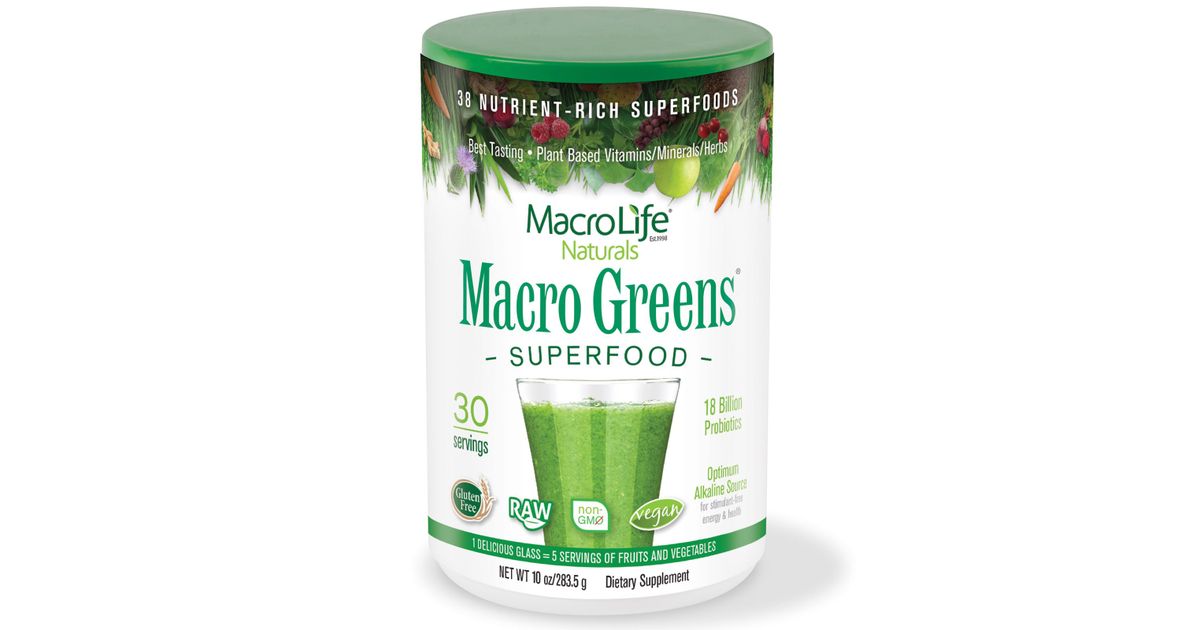@@MacroLife Naturals Macro Greens, Superfood Drink Powder - Azure Standard