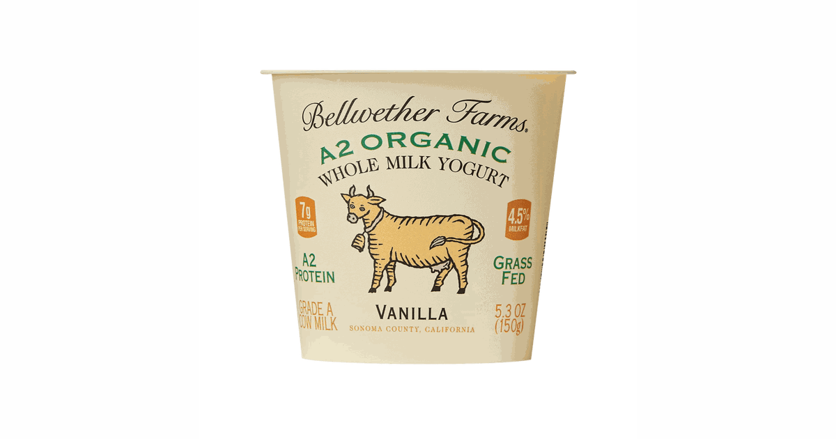 Bellwether Farms Yogurt, Whole Milk, Vanilla, A2 Organic - Azure Standard