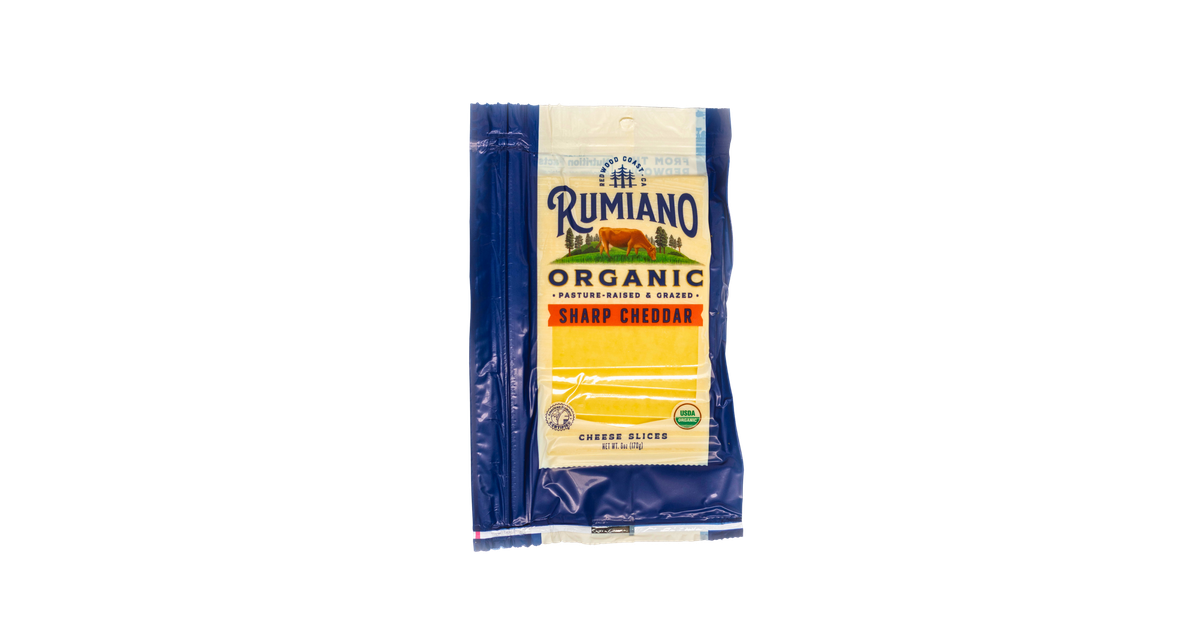 Rumiano Organic Sharp Cheddar Slices, Organic - Azure Standard