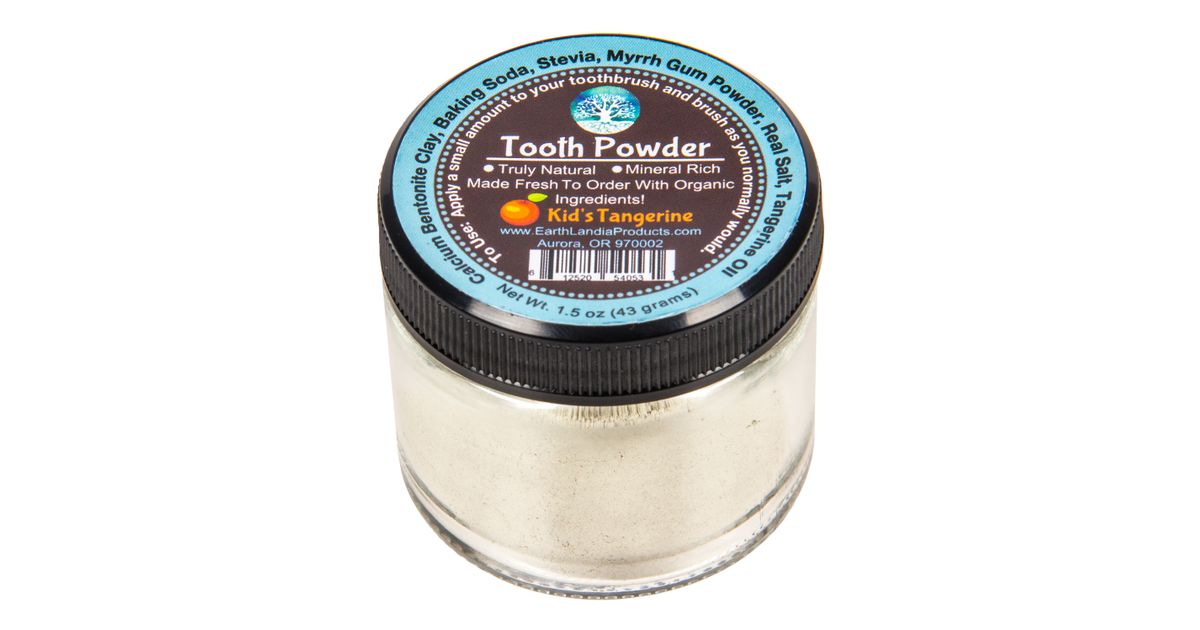 @@EarthLandia Tooth Powder, Kid's Tangerine - Azure Standard