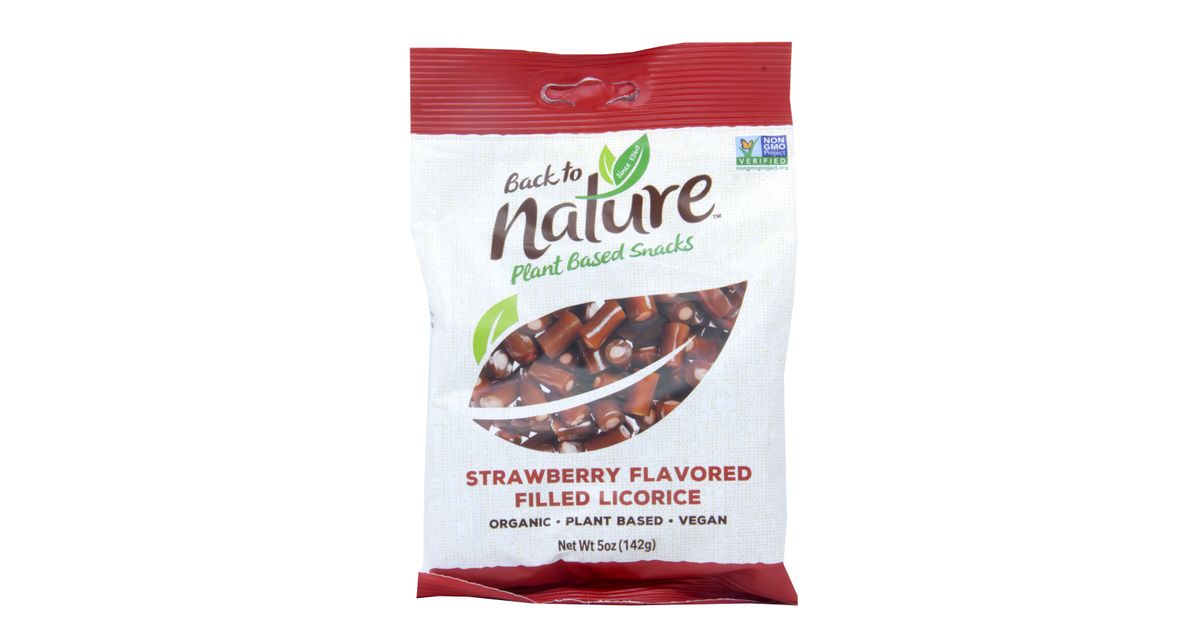 Back to Nature Licorice, Strawberry Flavor Filled, Organic - Azure Standard