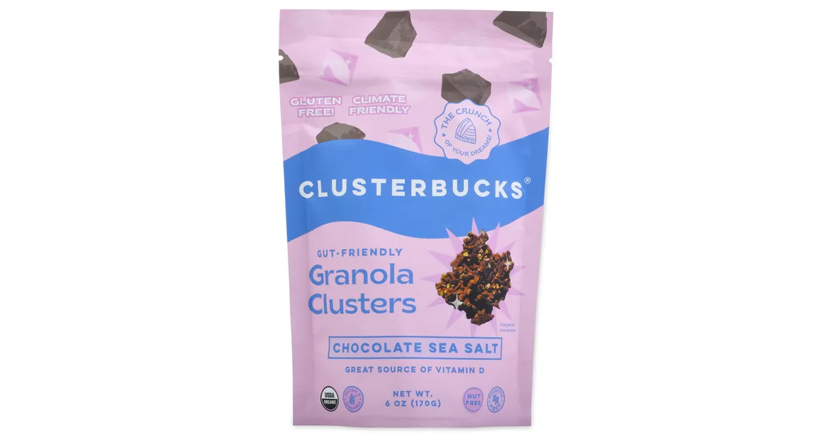 Clusterbucks Superfood Granola Clusters, Chocolate Sea Salt, Organic ...