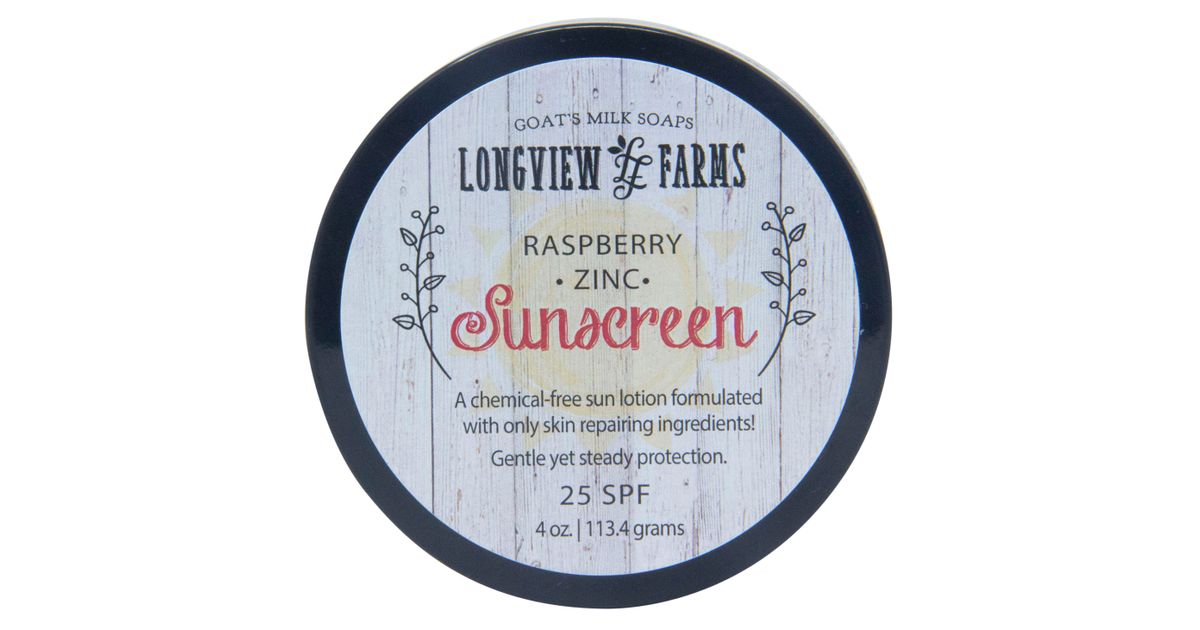 Longview Farms Raspberry Zinc Sunscreen - Azure Standard