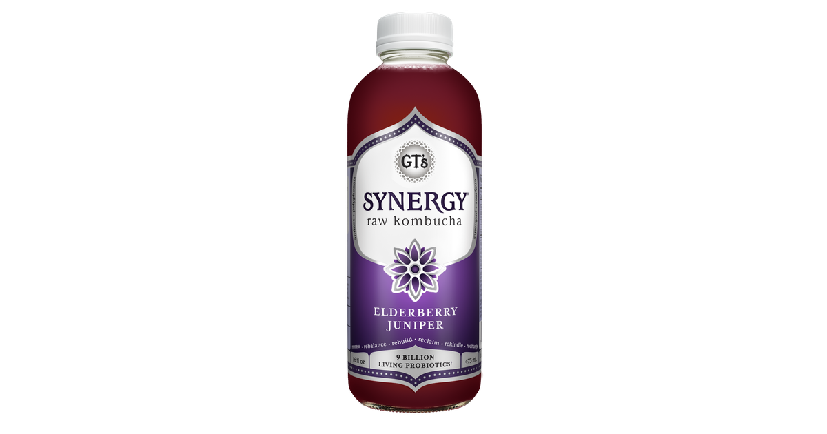 GT's SYNERGY, Kombucha Raw, Elderberry Juniper - Azure Standard