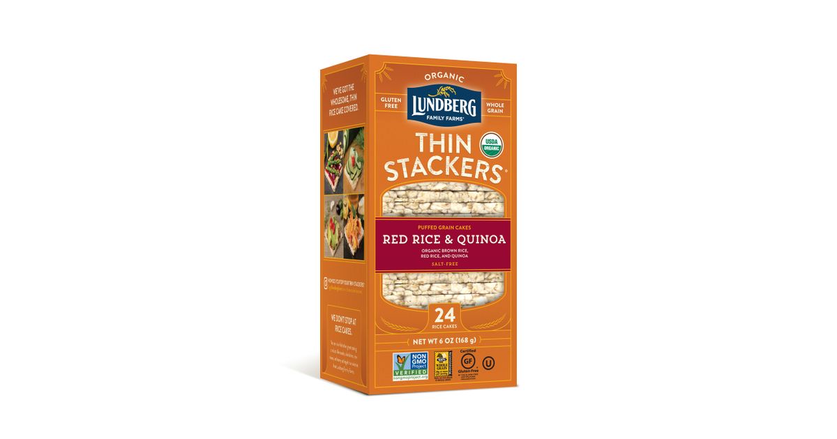 Lundberg Thin Stackers, Red Rice & Quinoa, Organic - Azure Standard