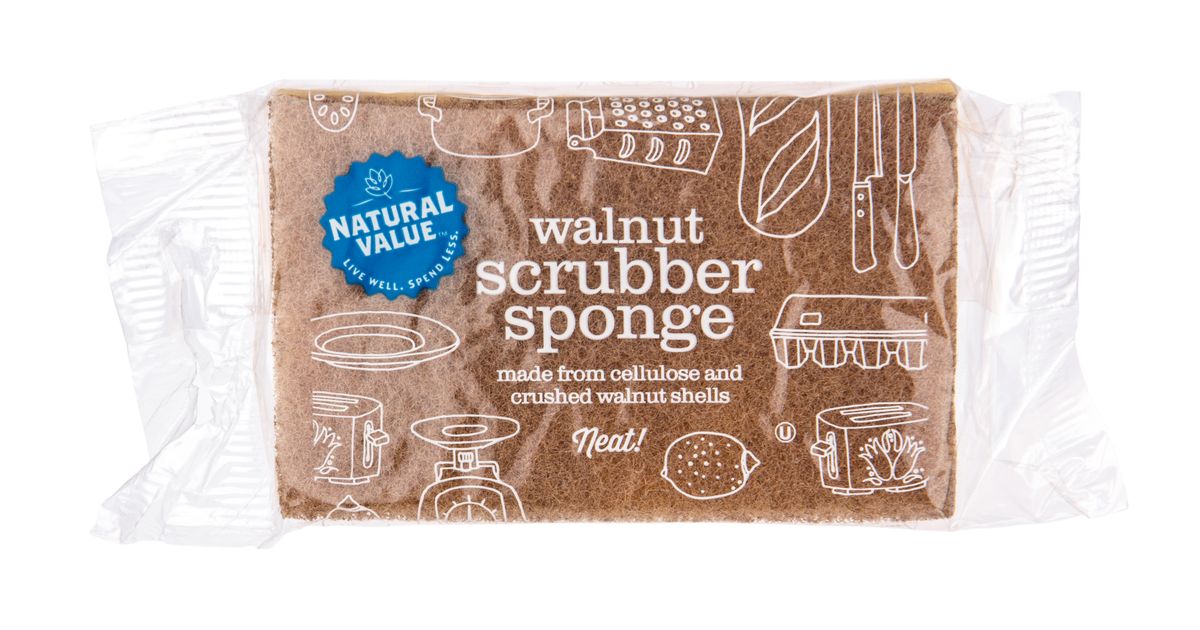 Natural Value Walnut Scrubber Sponge - Azure Standard