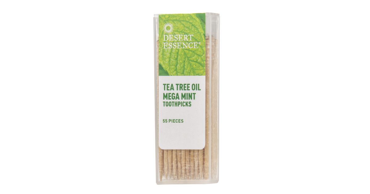 Desert Essence Tea Tree Oil Megamint Toothpicks - Azure Standard