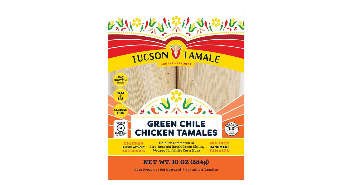 @@Tucson Tamale Green Chile Chicken Tamales, Frozen - Azure Standard