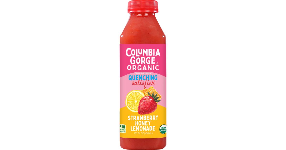 Columbia Gorge Organic Lemonade, Quenching Satisfier, Strawberry Honey ...