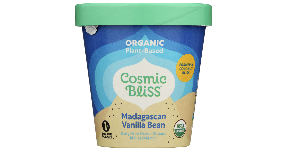 Cosmic Bliss Coconut Ice Cream, Madagascan Vanilla Bean, GF, Frozen ...