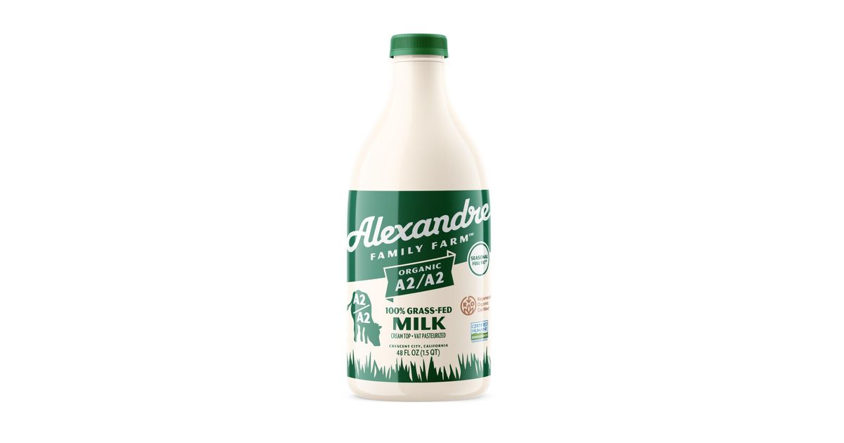 Alexandre Family Farm Whole Milk, A2, 100% Grass-Fed, Seasonal Full Fat ...