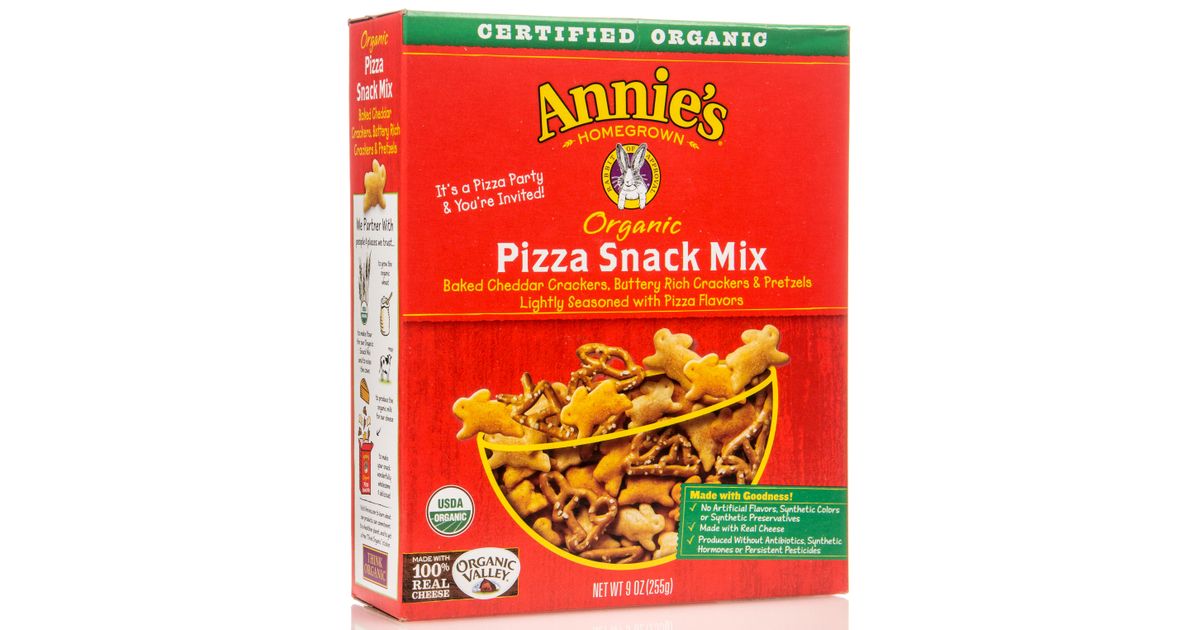 Annie's Snack Mix Pizza Crackers & Pretzels, Organic - Azure Standard