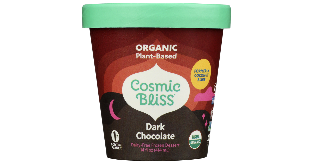 Cosmic Bliss Coconut Ice Cream, Dark Chocolate, Frozen, GF, Organic ...