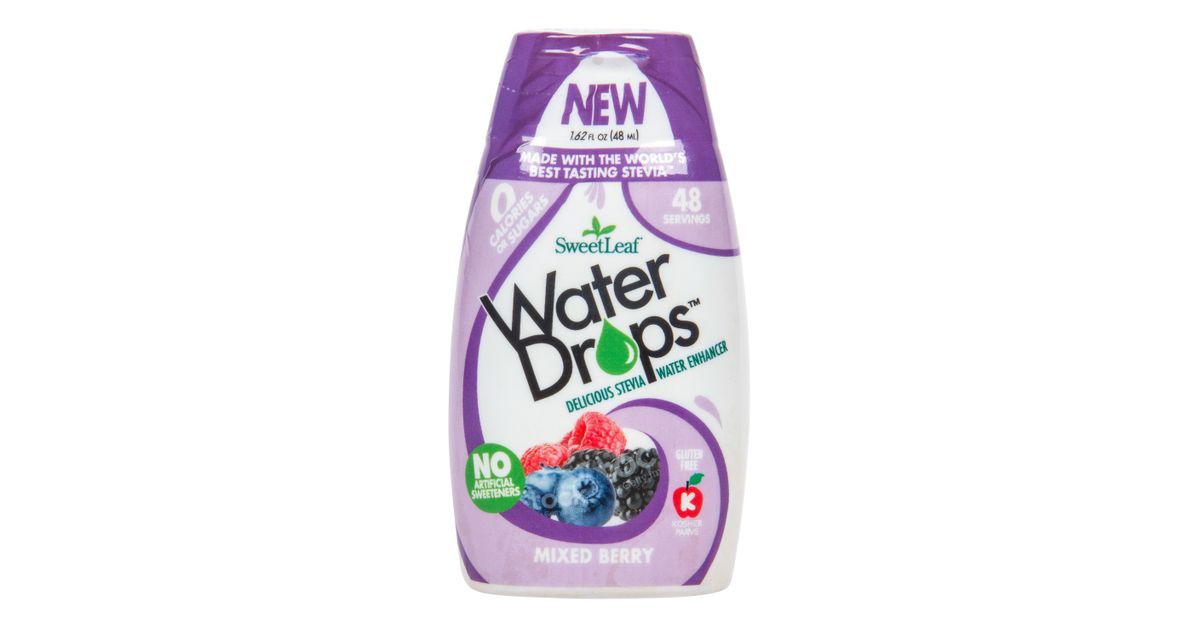 Sweet Leaf Natural Water Drops, Mixed Berry - Azure Standard