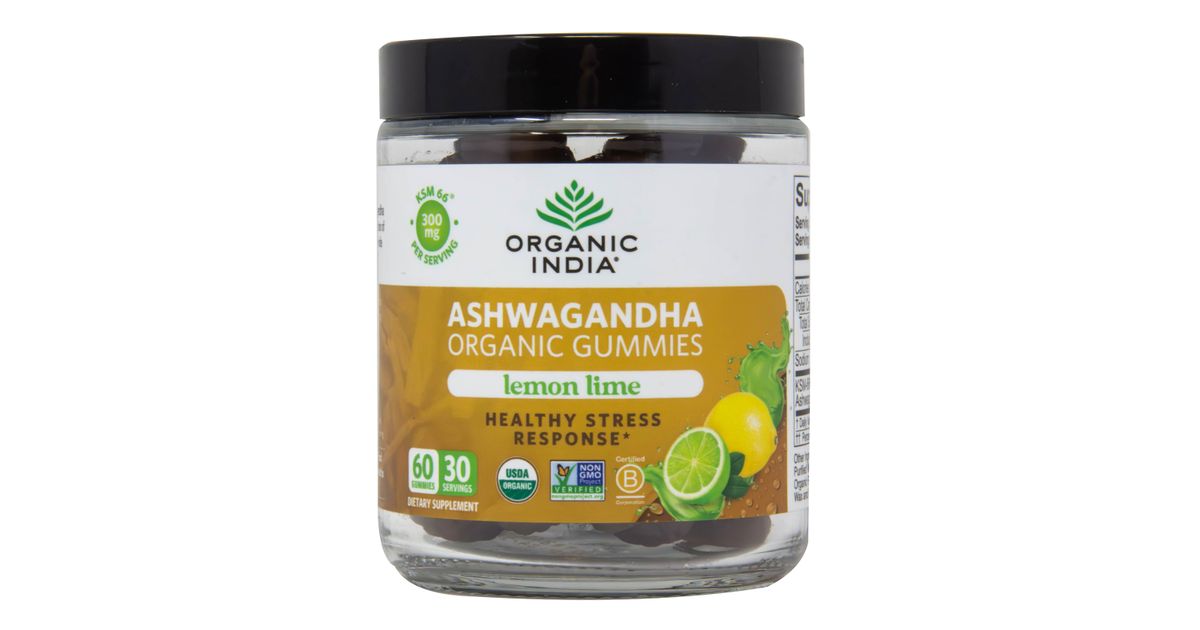 Organic India Ashwagandha Gummies, Lemon Lime, Organic - Azure Standard