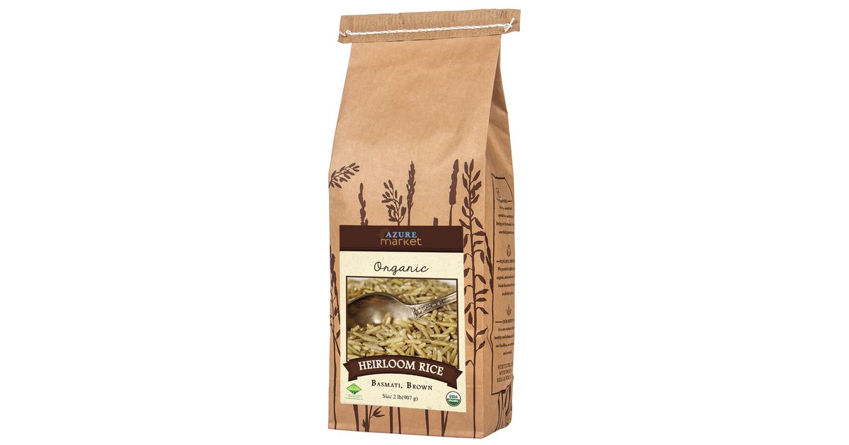 Azure Market Organics Rice, Heirloom Basmati Brown, Organic - Azure ...