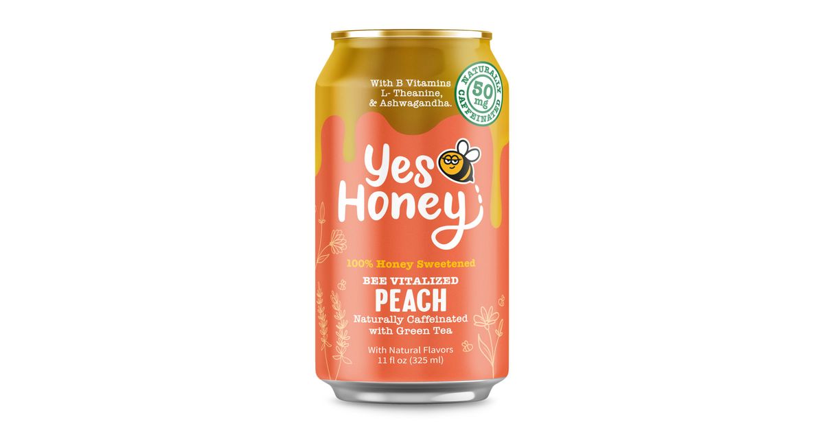 Yes Honey Honey Soda, Peach Vitality - Azure Standard
