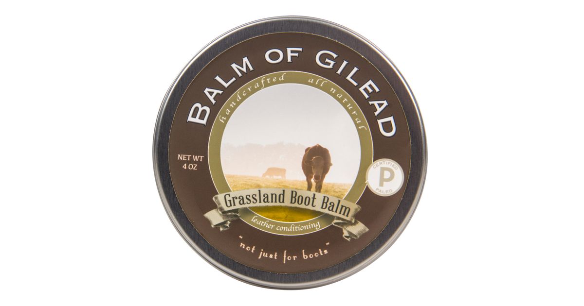 Balm of Gilead Grassland Boot Balm Leather Conditioner, Grass-Fed ...