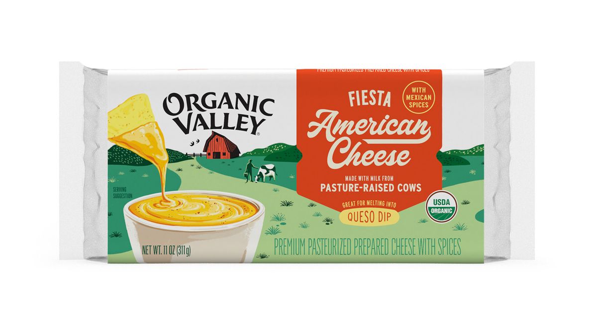 Organic Valley American Cheese Block, Fiesta, Organic - Azure Standard