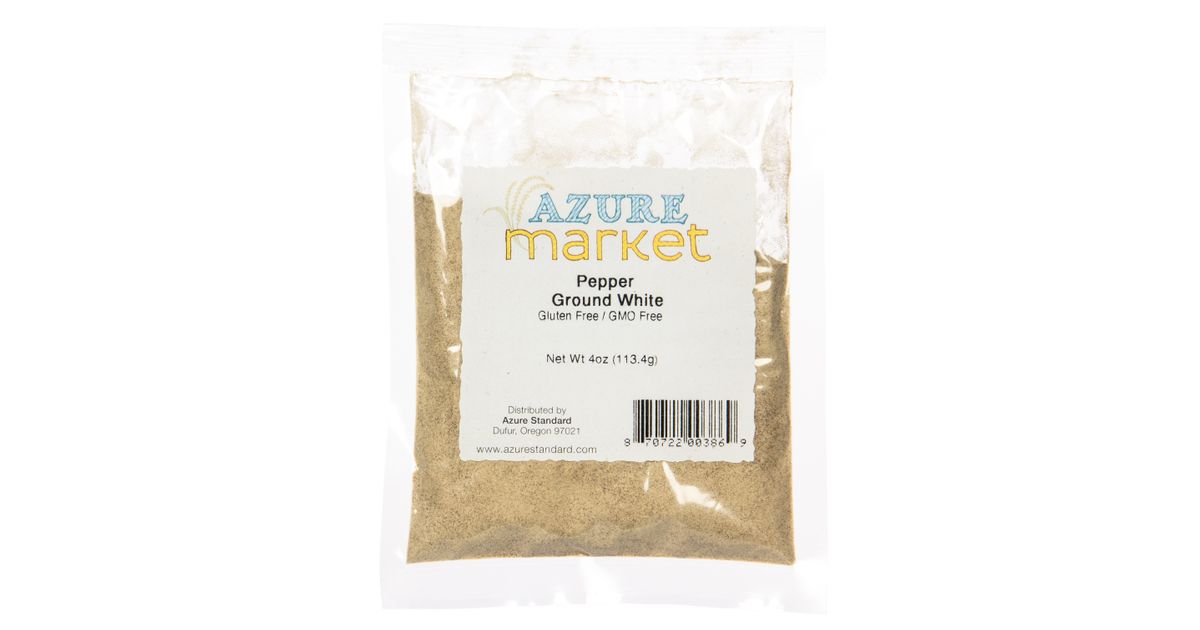 Azure Market Pepper, White, Ground - Azure Standard