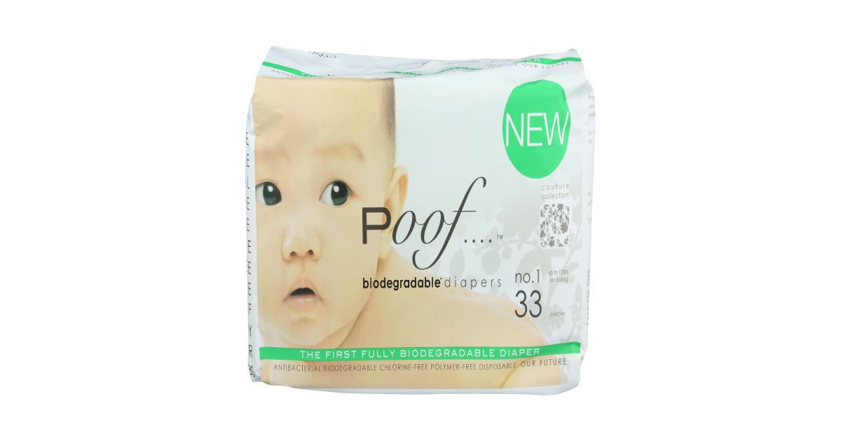 @@Poof Baby Diapers, Eco BIO Disposable, Size 1 - Azure Standard